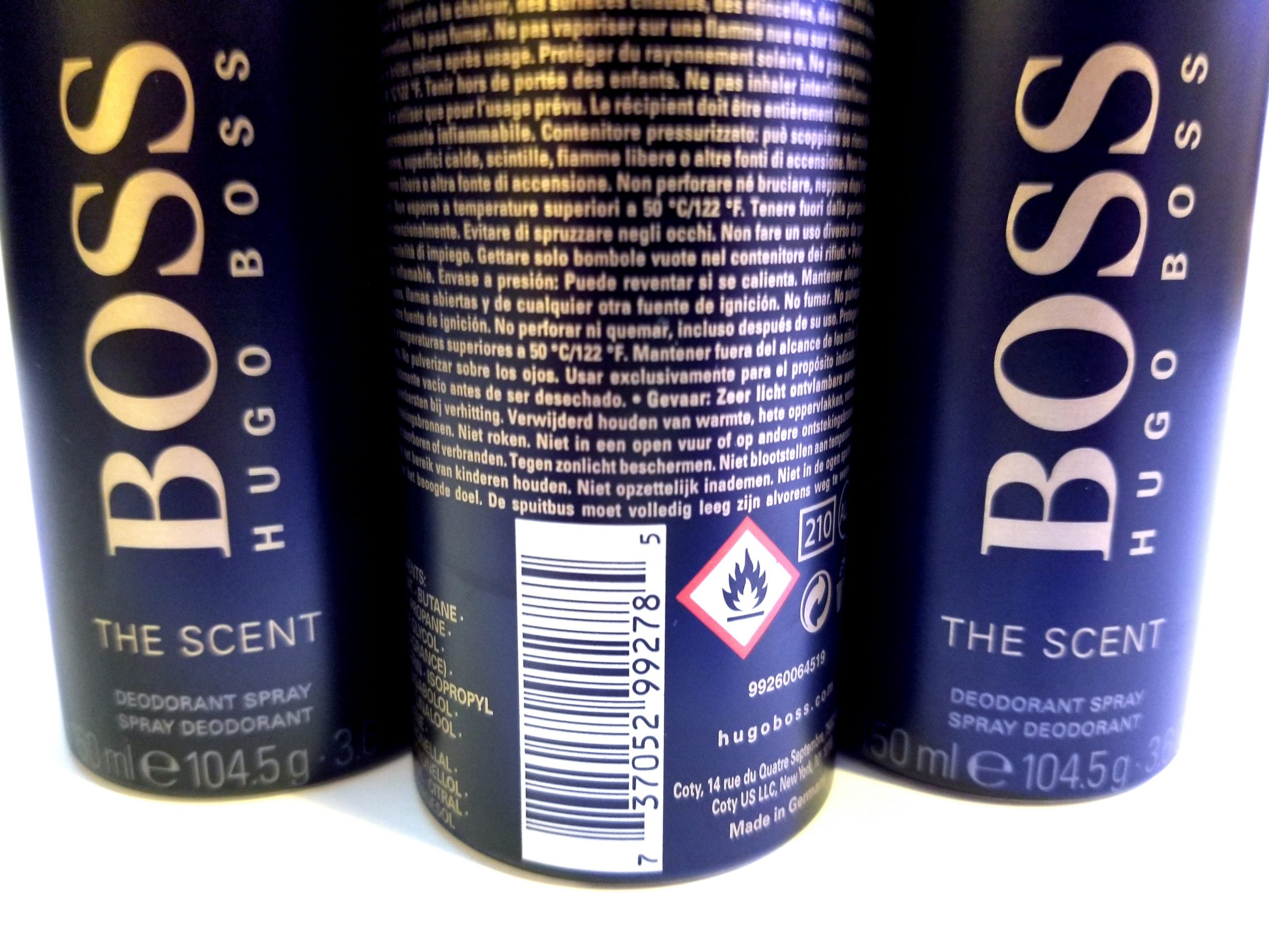 3x Hugo Boss The Scent Deodorant