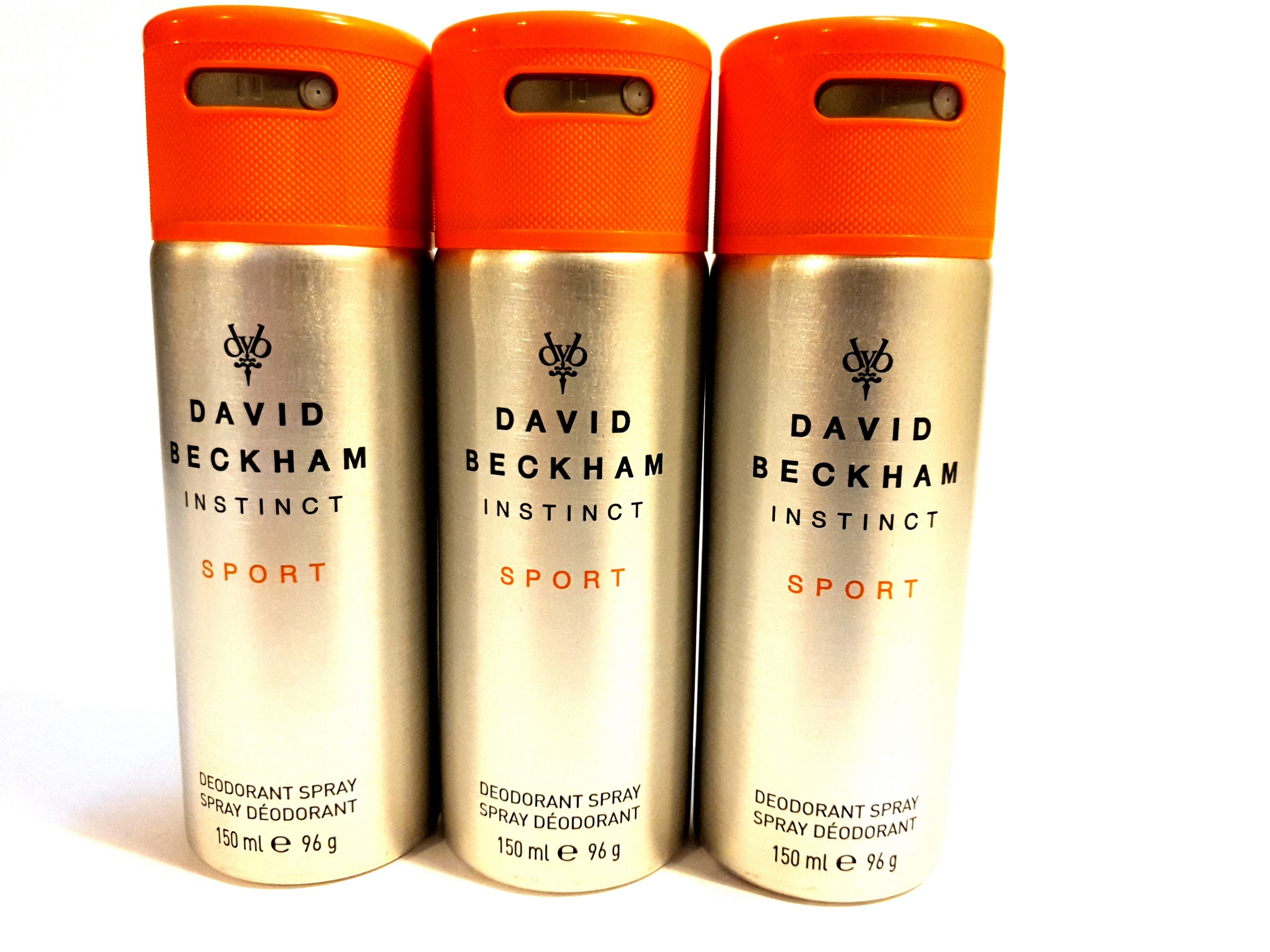 3x David Beckham Instinct Sport Mens Deodorant