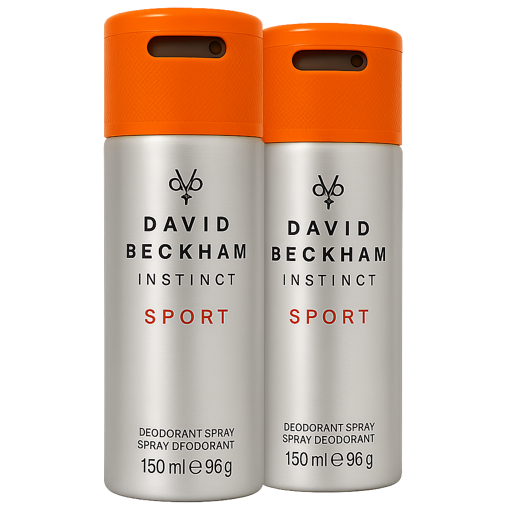 2x David Beckham Instinct Sport Deodorant for Men, 150ml